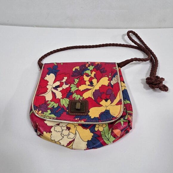 Sak Roots | Bags | Sakroots The Sak Red Floral Crossbody Bag Mini Flap ...